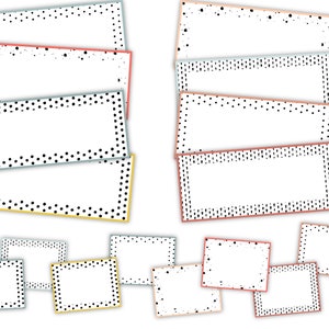 Classroom Name Tags Template Pastel Dots Editable | Printable ...