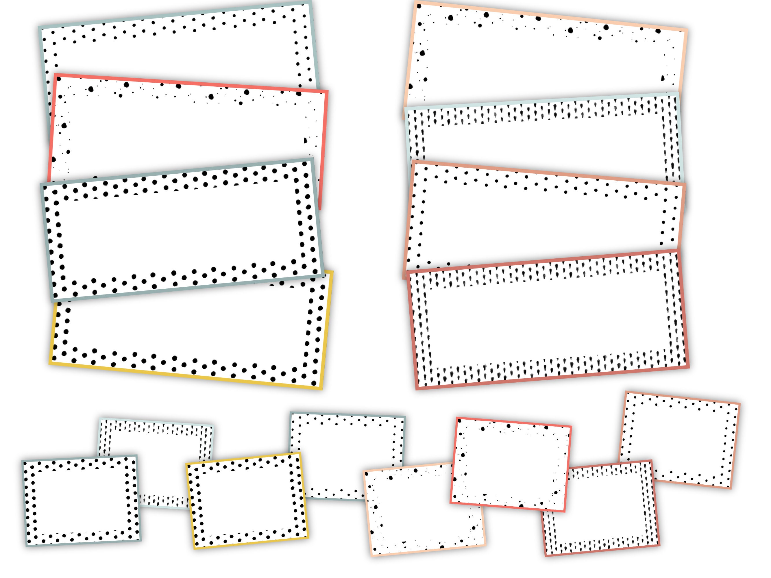 Classroom Name Tags Template Pastel Dots Editable | Printable ...