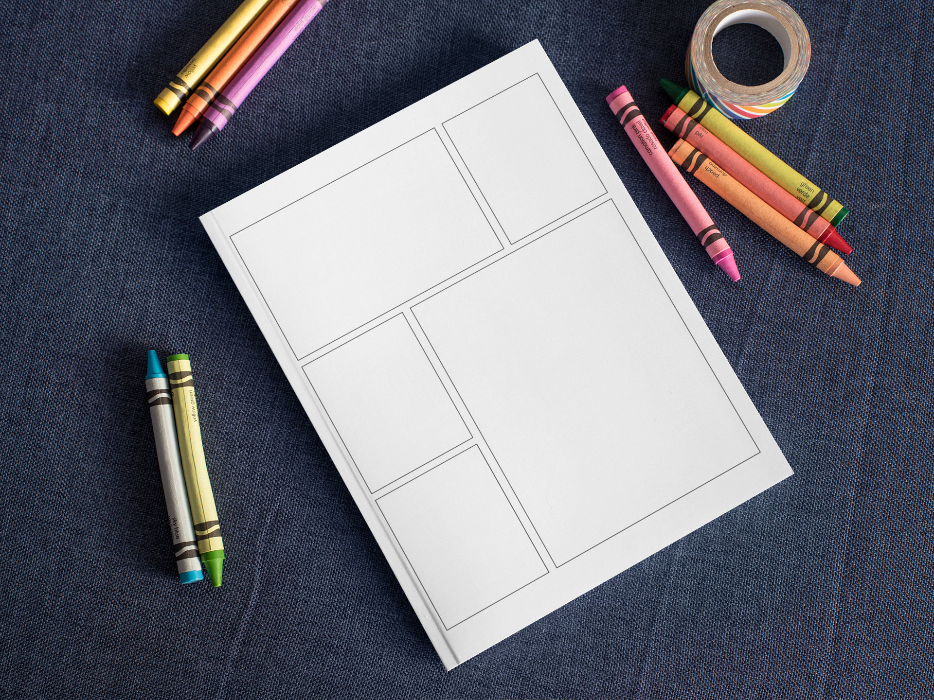 4 Blank Comic Book Templates | Printable PDF | Cartoon Template ...