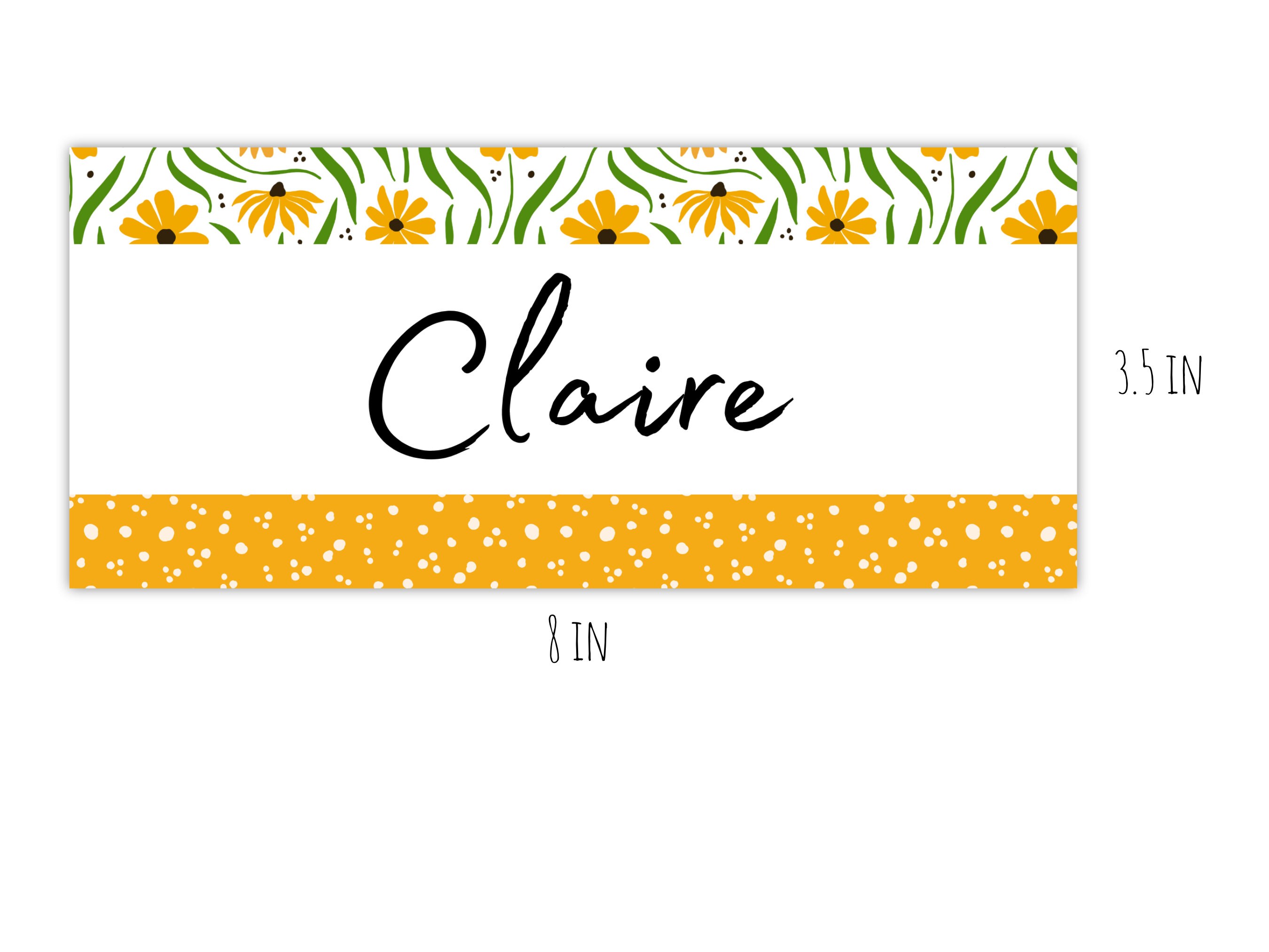 Classroom Name Tags Template Floral Flowers Editable | Printable ...