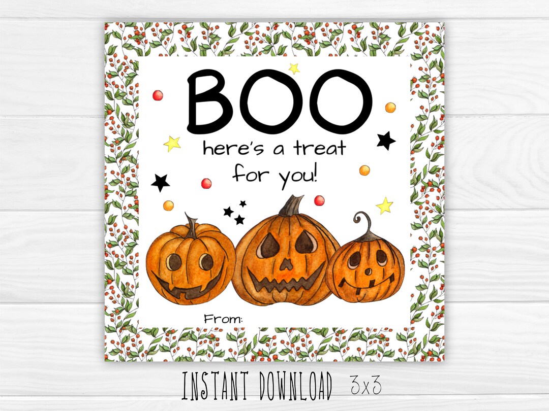 Halloween Treat Tags for Students | Favor Tags | Printable | Cookie Tag ...