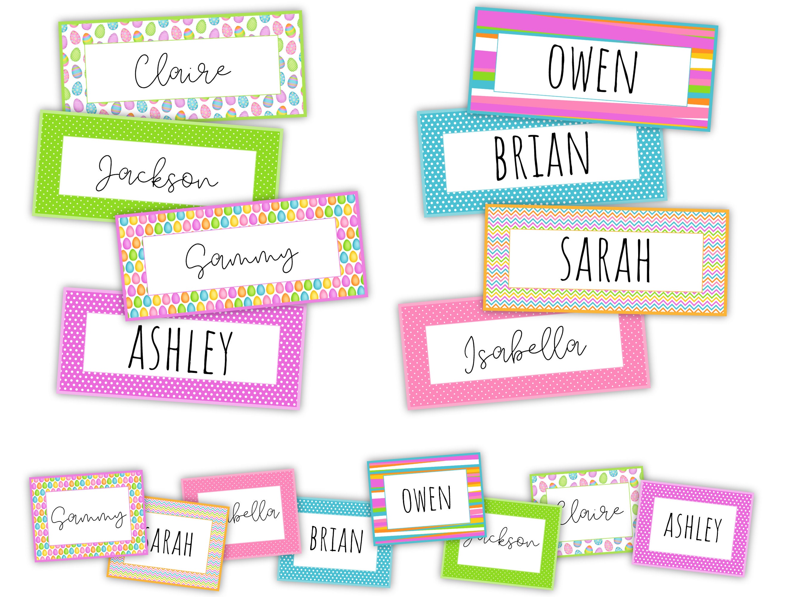 Easter Name Tags Template Classroom Editable Tags | Printable ...