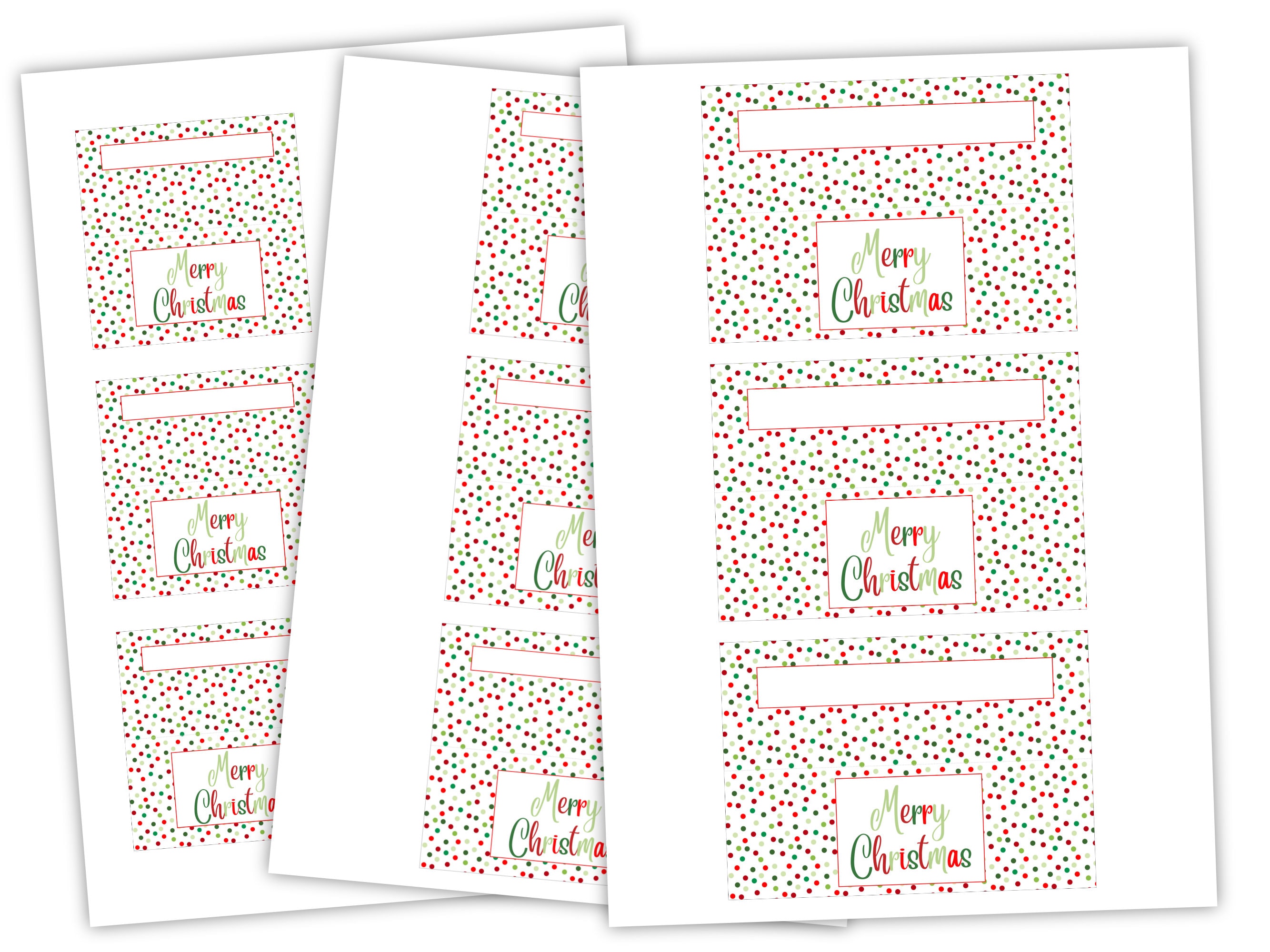 Merry Christmas Treat Bag Topper | Printable Cookie Bag Topper Candy ...