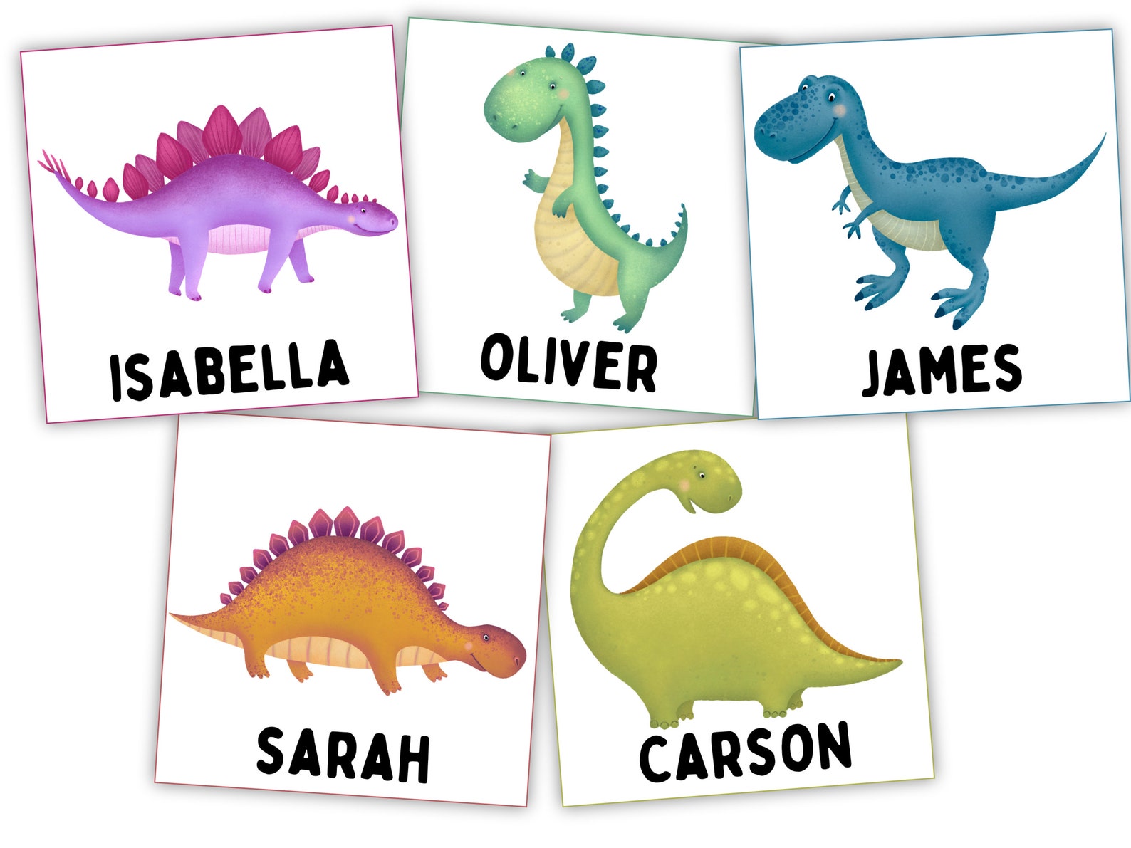 Classroom Cubby Name Tags Template Dinosaur | Editable | Printable ...