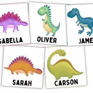 Classroom Cubby Name Tags Template Dinosaur | Editable | Printable ...