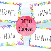 Goose Name Tags Classroom Labels Cubby Tags Editable - Etsy