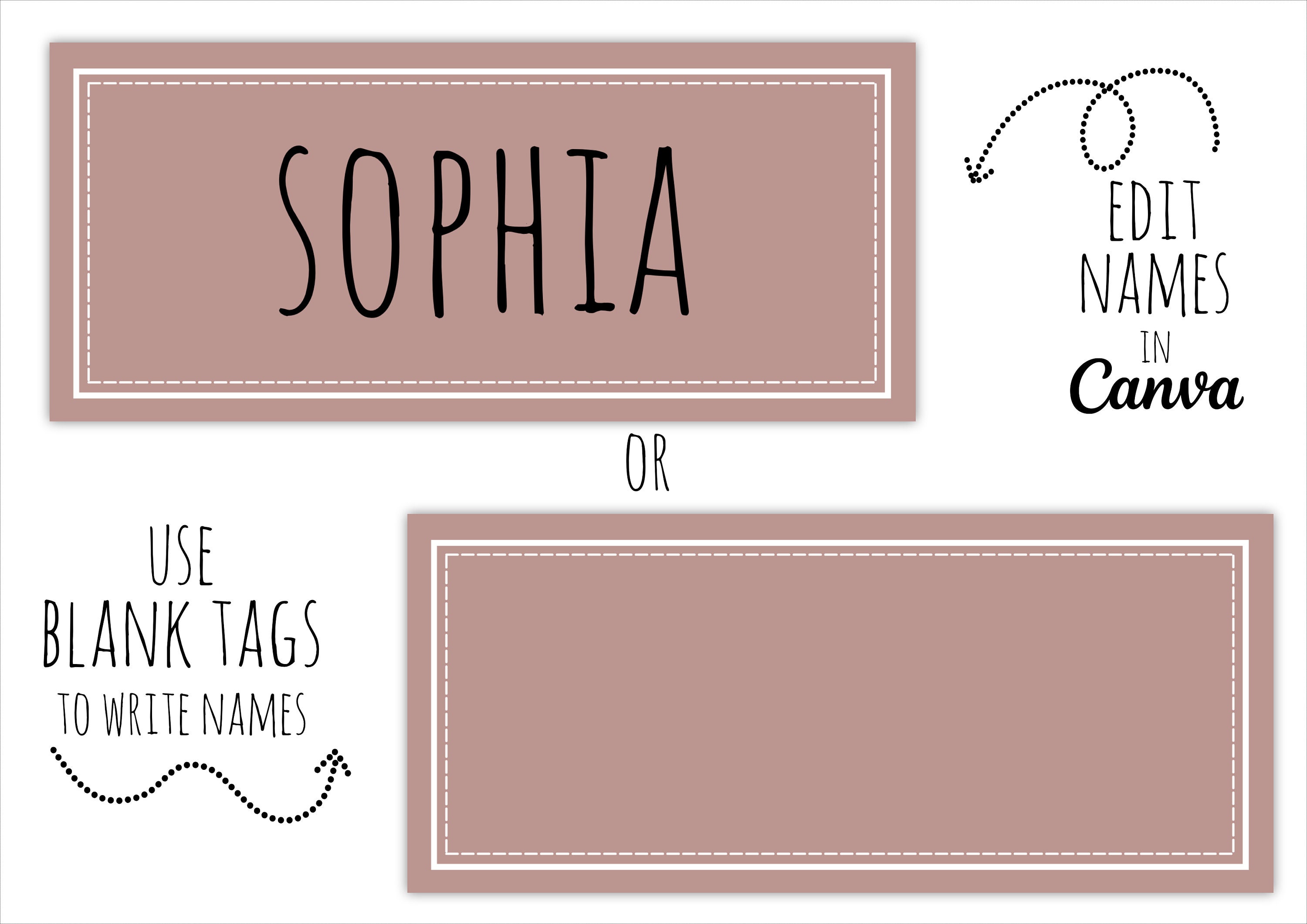 Classroom Name Tags Template Pastel Editable | Printable | Elementary ...