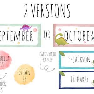 Class Birthday Display Dinosaurs | Editable | Printable | Classroom ...