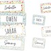 Classroom Name Tags Template Floral Flowers Editable | Printable ...