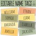 Classroom Name Tags Template Pastel Editable | Printable | Elementary ...