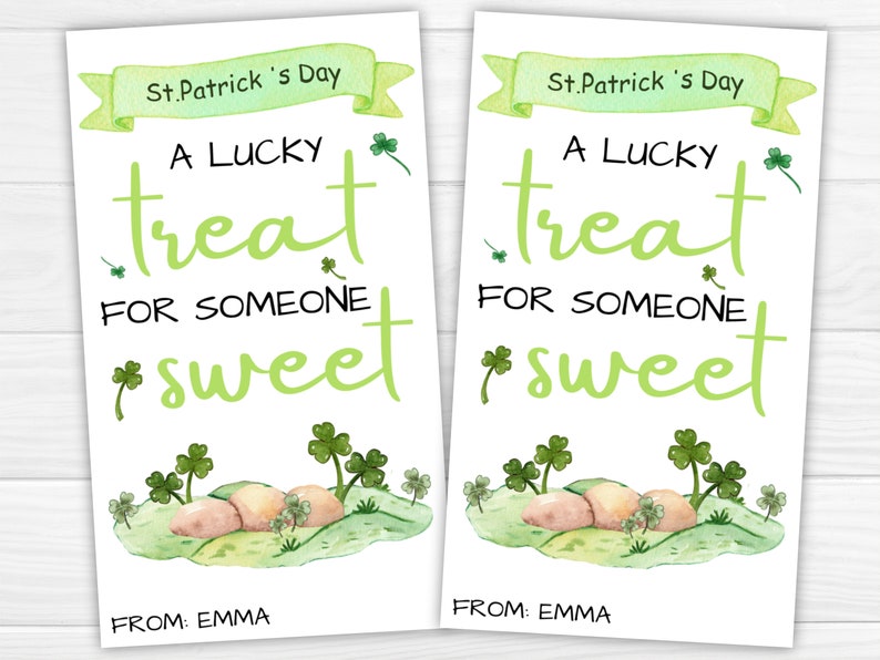 St. Patricks Day Gift Tags | Printable | Editable | Happy St. Patrick's ...