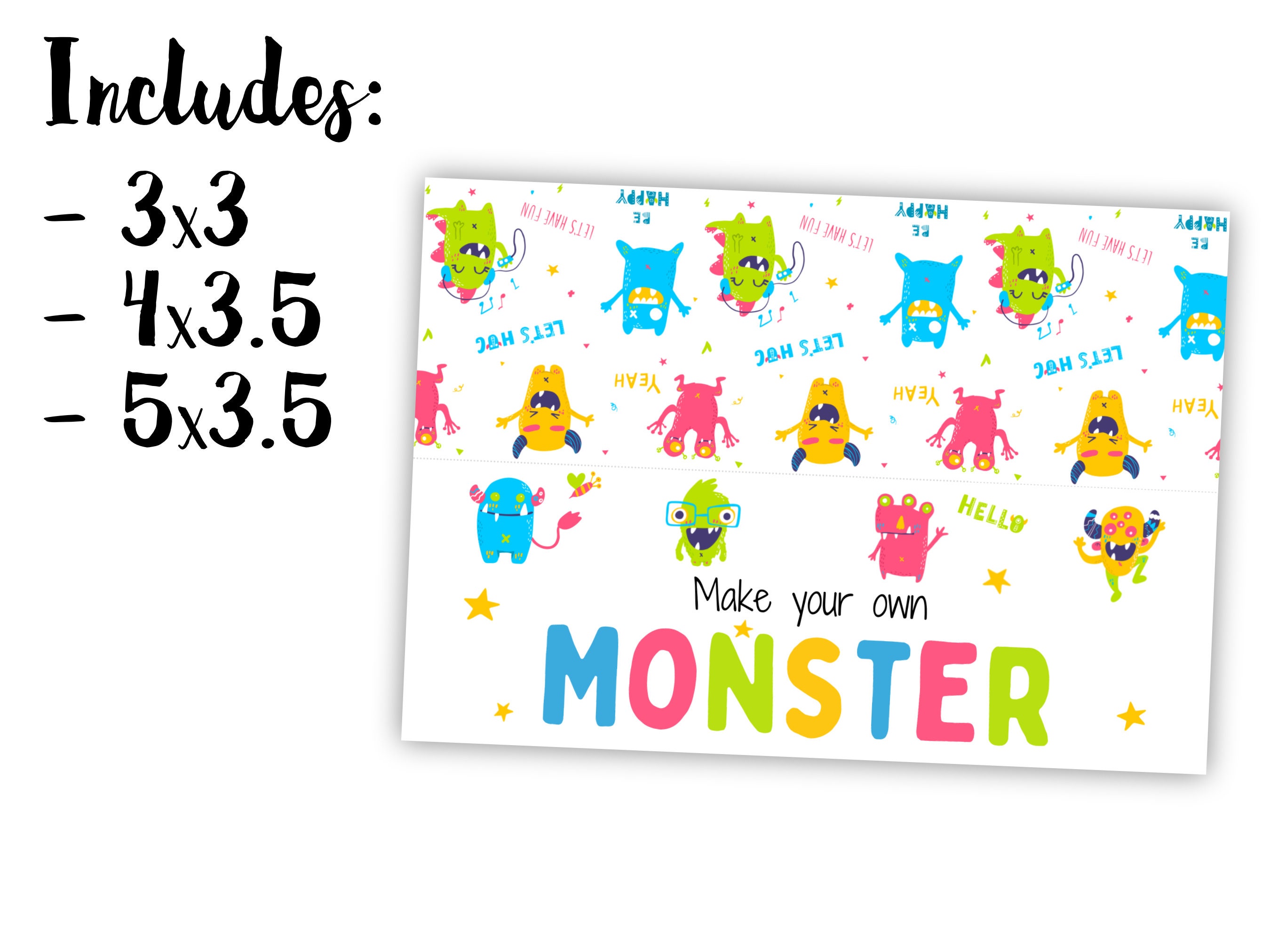 Make Your Own Monster Bag Topper Halloween Birthday | Printable ...