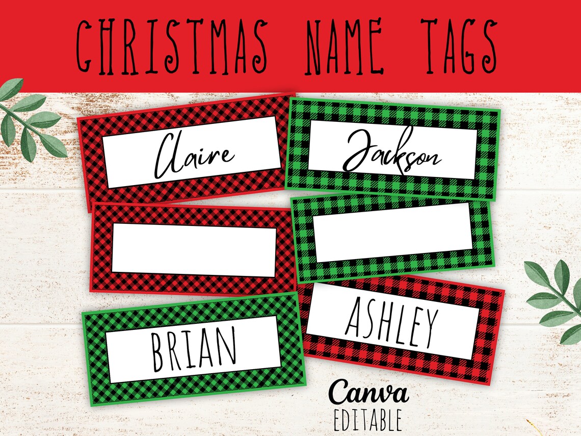 Christmas Name Tags Template Classroom Editable | Printable | Classroom ...
