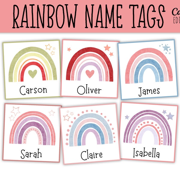 Teacher Square Name Tags - Etsy