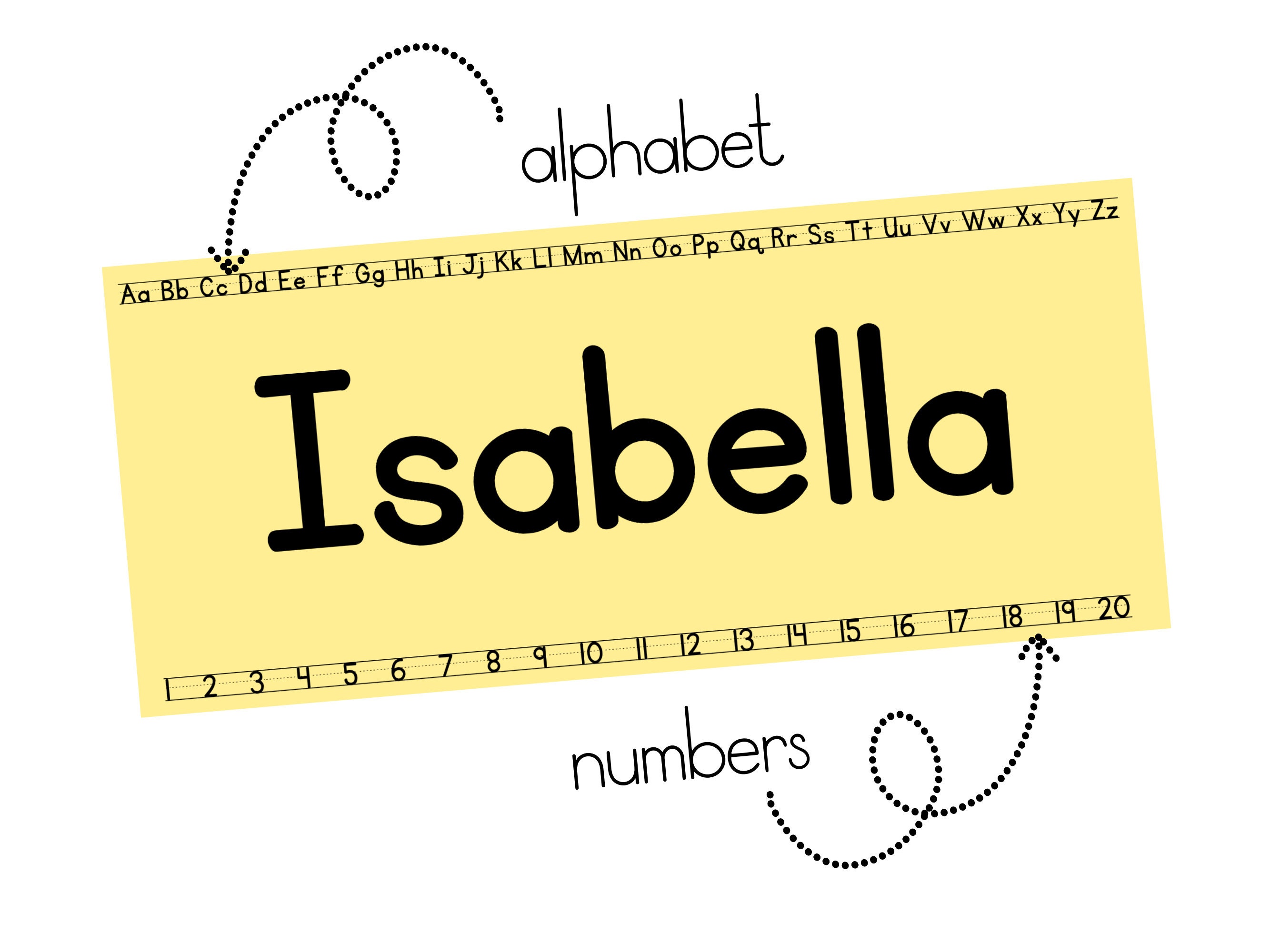 Classroom Name Tags Template Alphabet Numbers Editable Printable ...