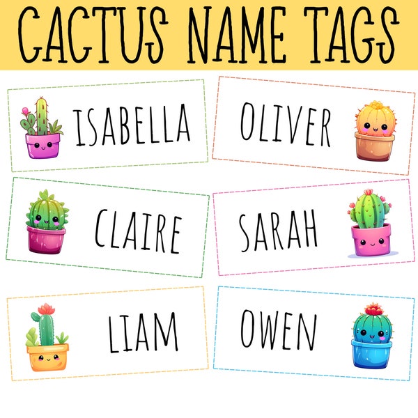 Cactus Classroom Decor - Etsy
