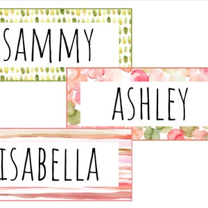 Classroom Name Tags Template Watercolor Editable | Printable ...