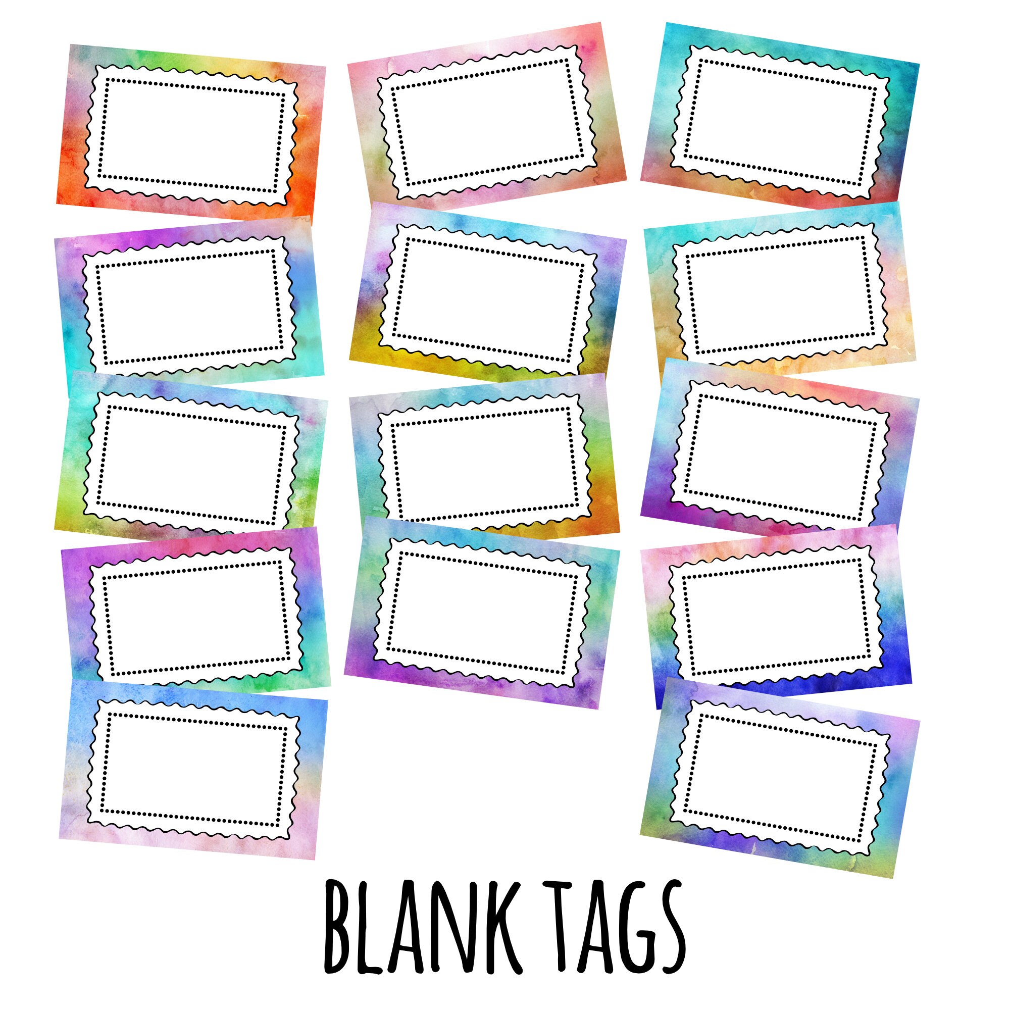 Classroom Name Tags Template Watercolor | Editable | Printable ...