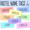 Classroom Name Tags Template Pastel Editable | Printable | Elementary ...