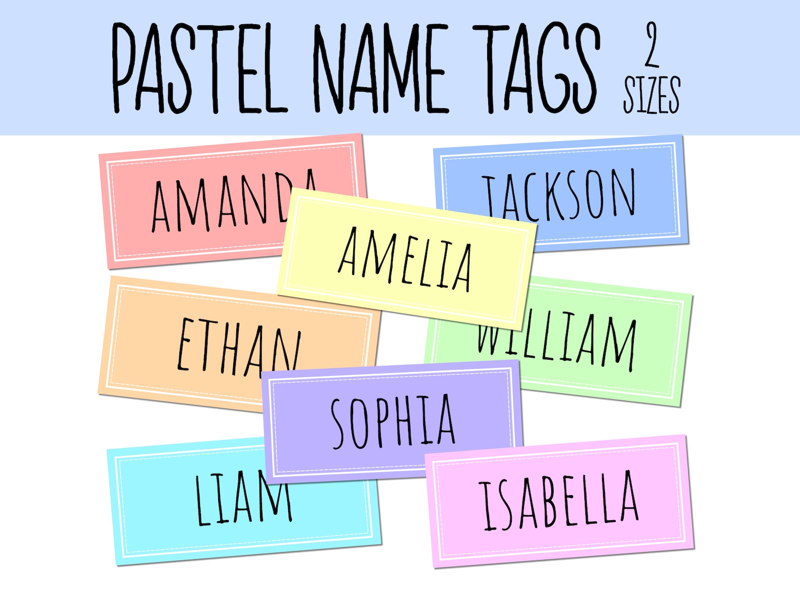 Classroom Name Tags Template Pastel Editable | Printable | Elementary ...