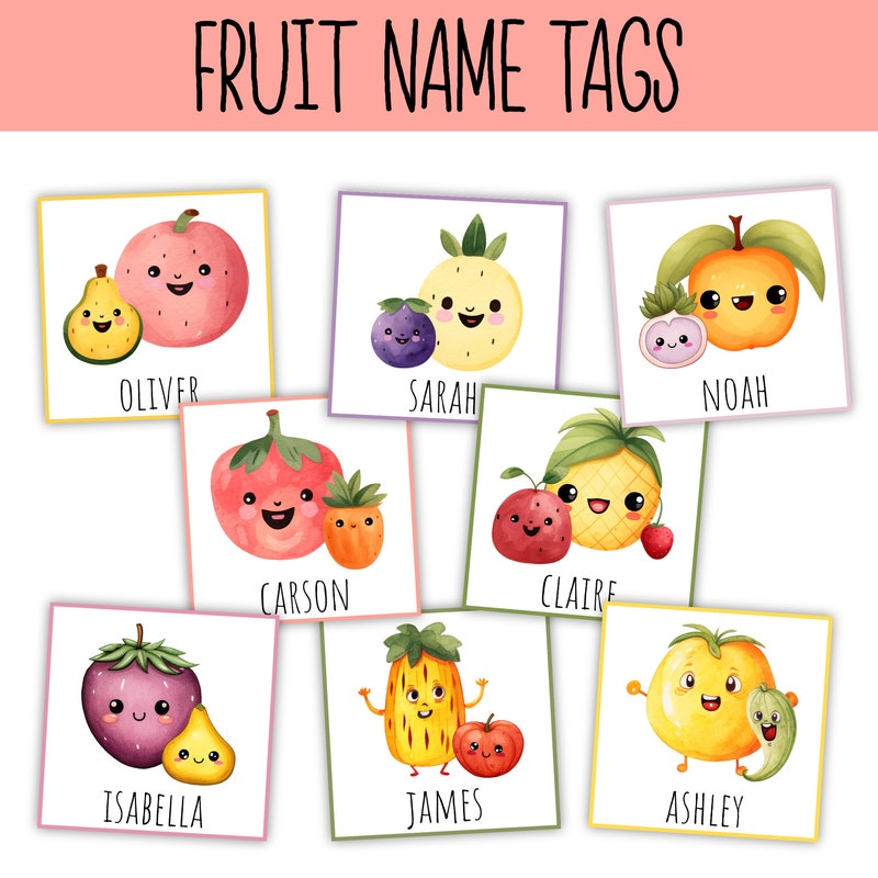 Spring Name Tags for Cubbies - Etsy