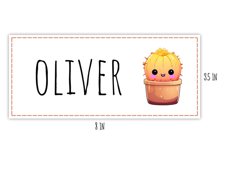 Classroom Name Tags Template Cactus Succulent Greenery Botanical ...