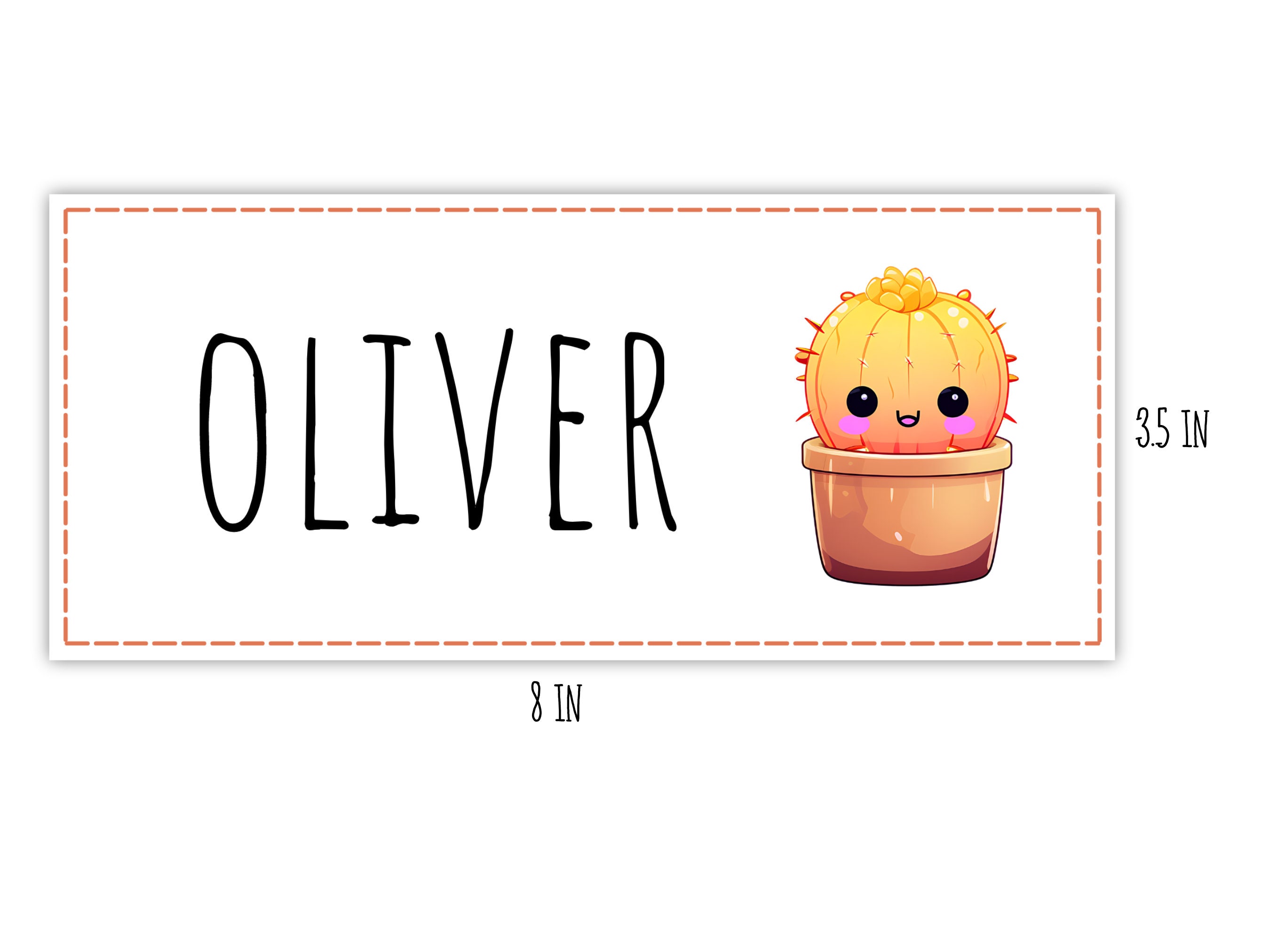 Classroom Name Tags Template Cactus Succulent Greenery Botanical ...