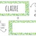 Classroom Name Tags Template Greenery Botanical Leafy Editable ...
