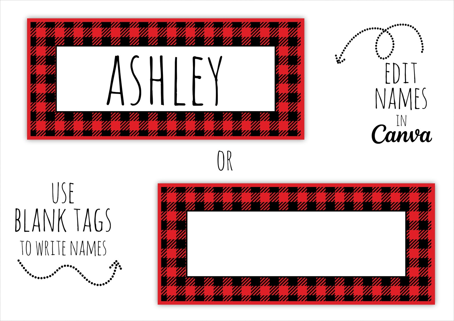 Christmas Name Tags Template Classroom Editable | Printable | Classroom ...