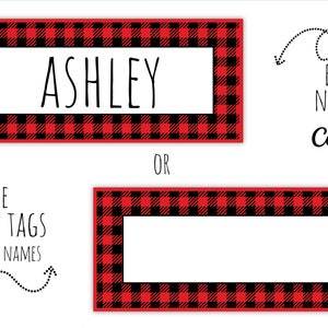 Christmas Name Tags Template Classroom Editable | Printable | Classroom ...