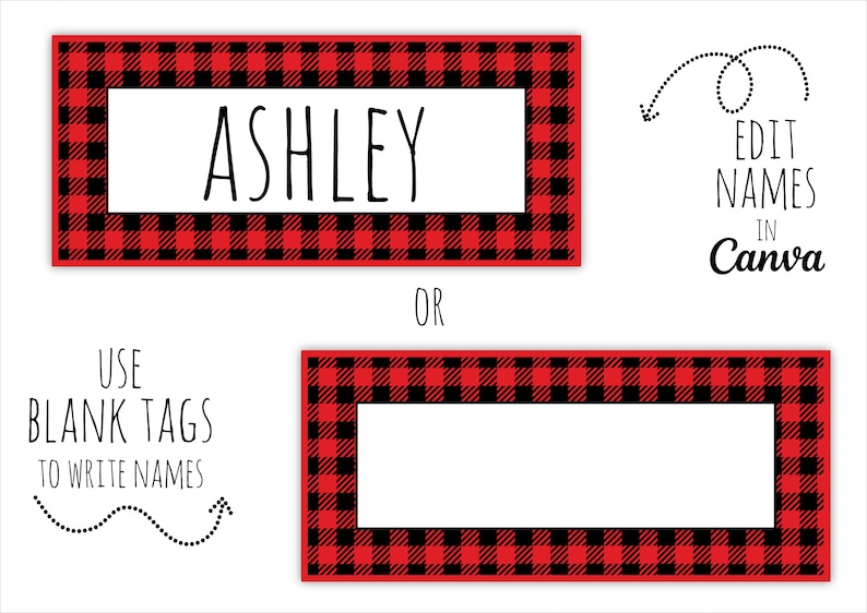 Christmas Name Tags Template Classroom Editable | Printable | Classroom ...