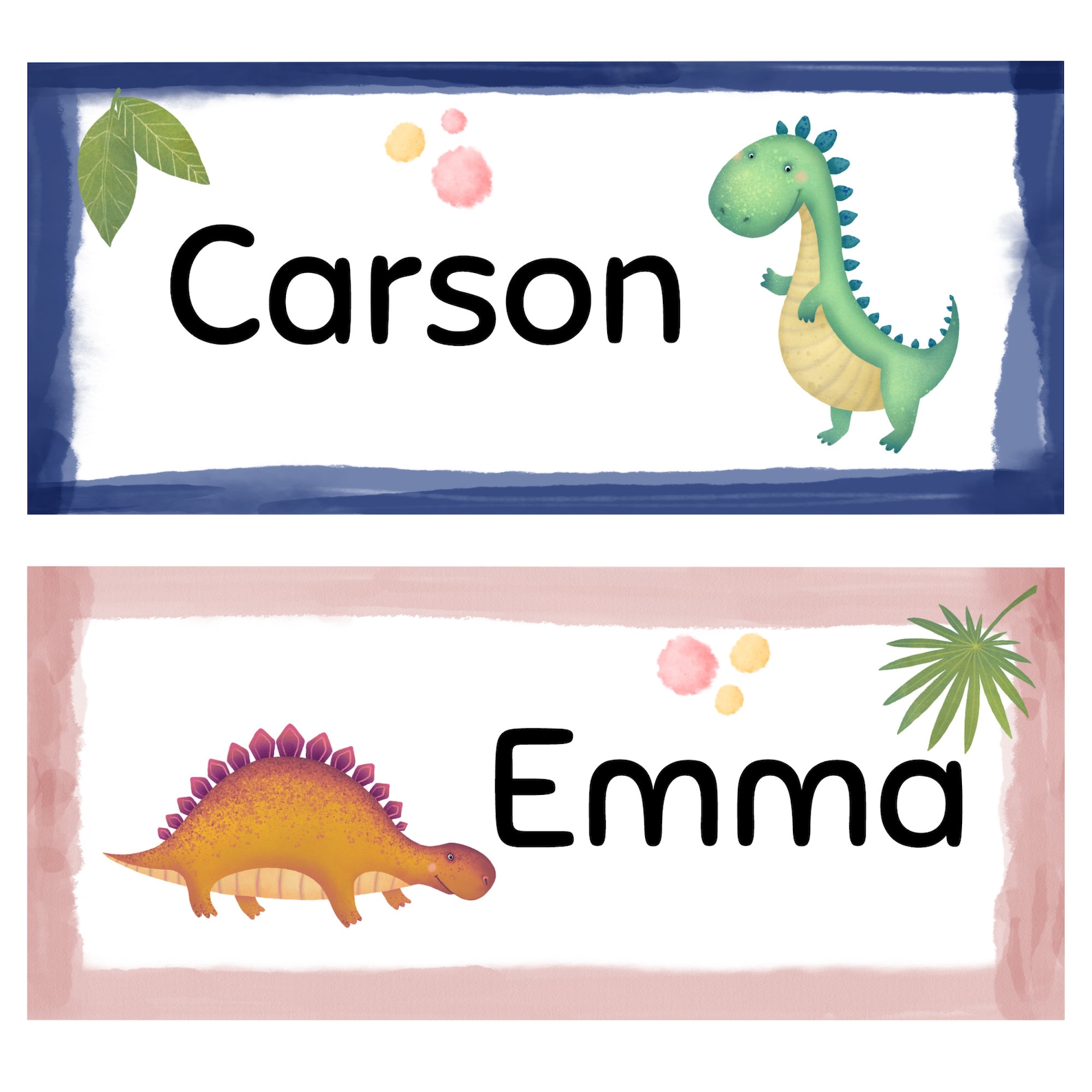 Classroom Name Tags Template Dinosaur Editable Printable Elementary ...