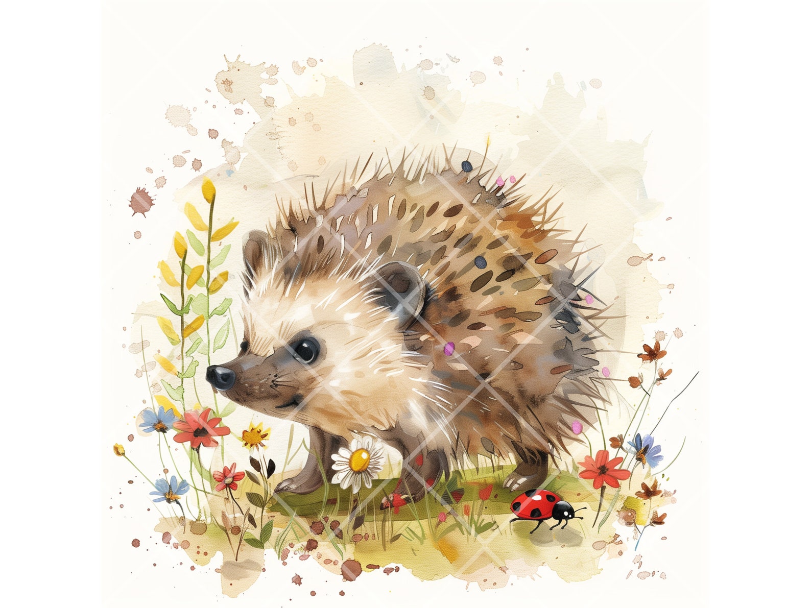 Cute Hedgehog Clipart Bundle Watercolor High Quality Pngs Digital ...