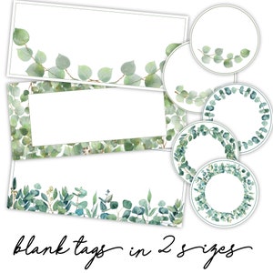 Classroom Name Tags Template Eucalyptus Greenery Botanical Editable ...