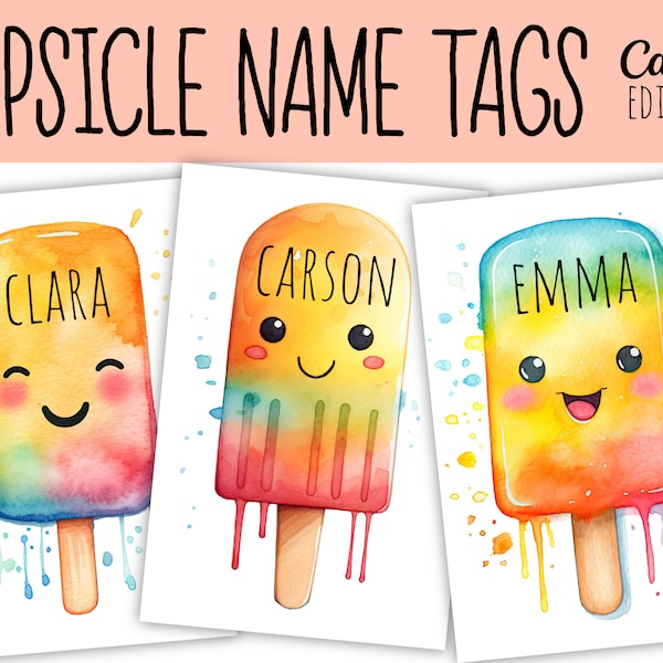 Summer Cubby Tags - Etsy