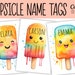 Classroom Name Tags Template Popsicles | Editable | Printable ...