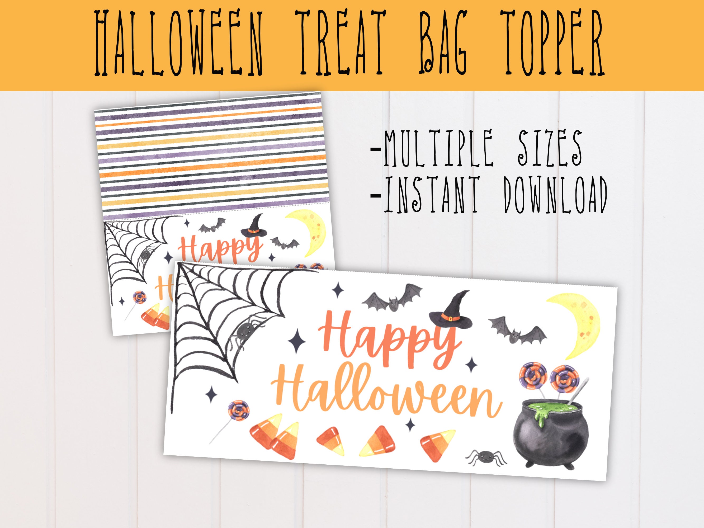 Halloween Treat Bag Topper | Printable | Cookie Bag Topper | Halloween ...