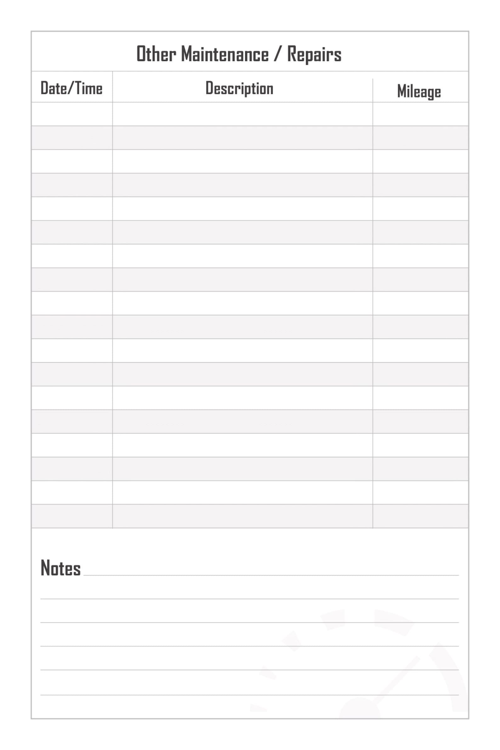 Vehicle Maintenance Log | Printable PDF | Instant Download | Car ...