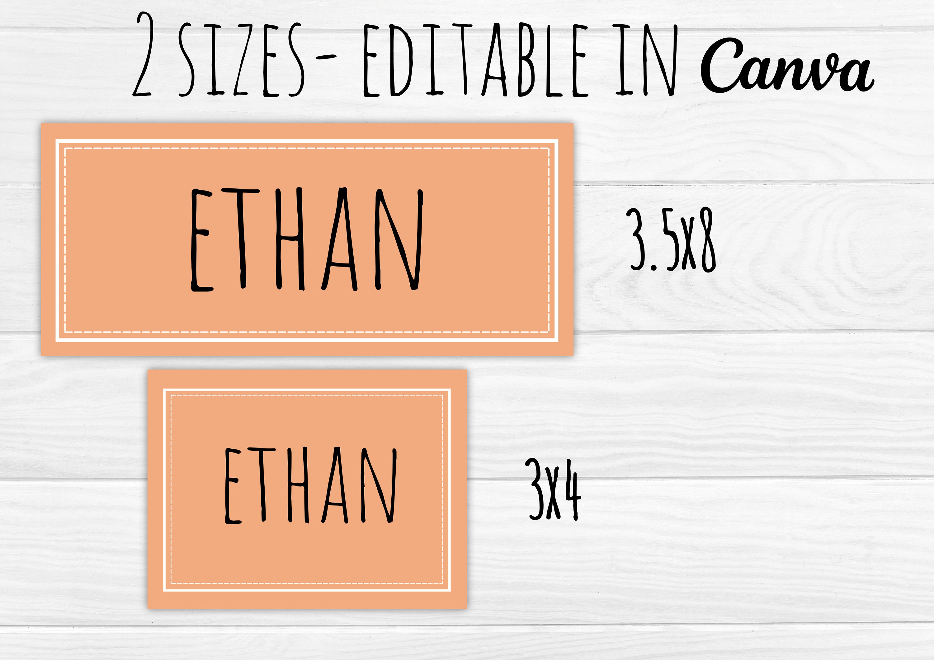 Classroom Name Tags Template Warm Colors Editable Printable ...