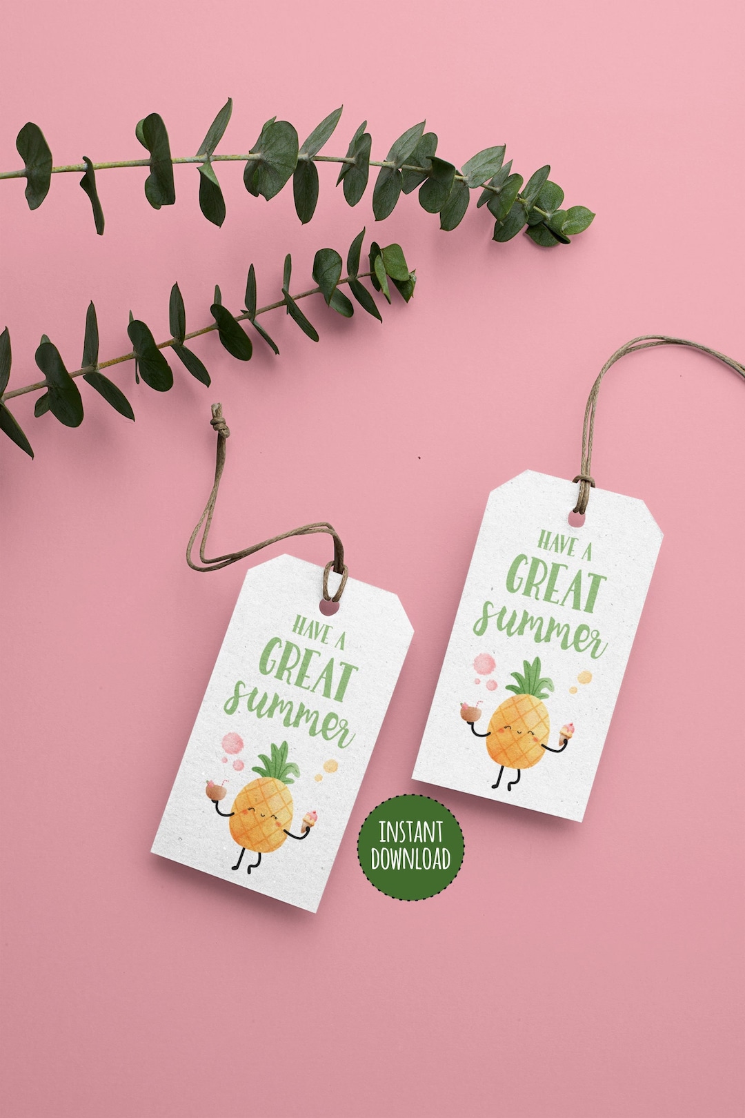 Summer End of School Year Tags | Printable | Party Tags | Last Day of ...