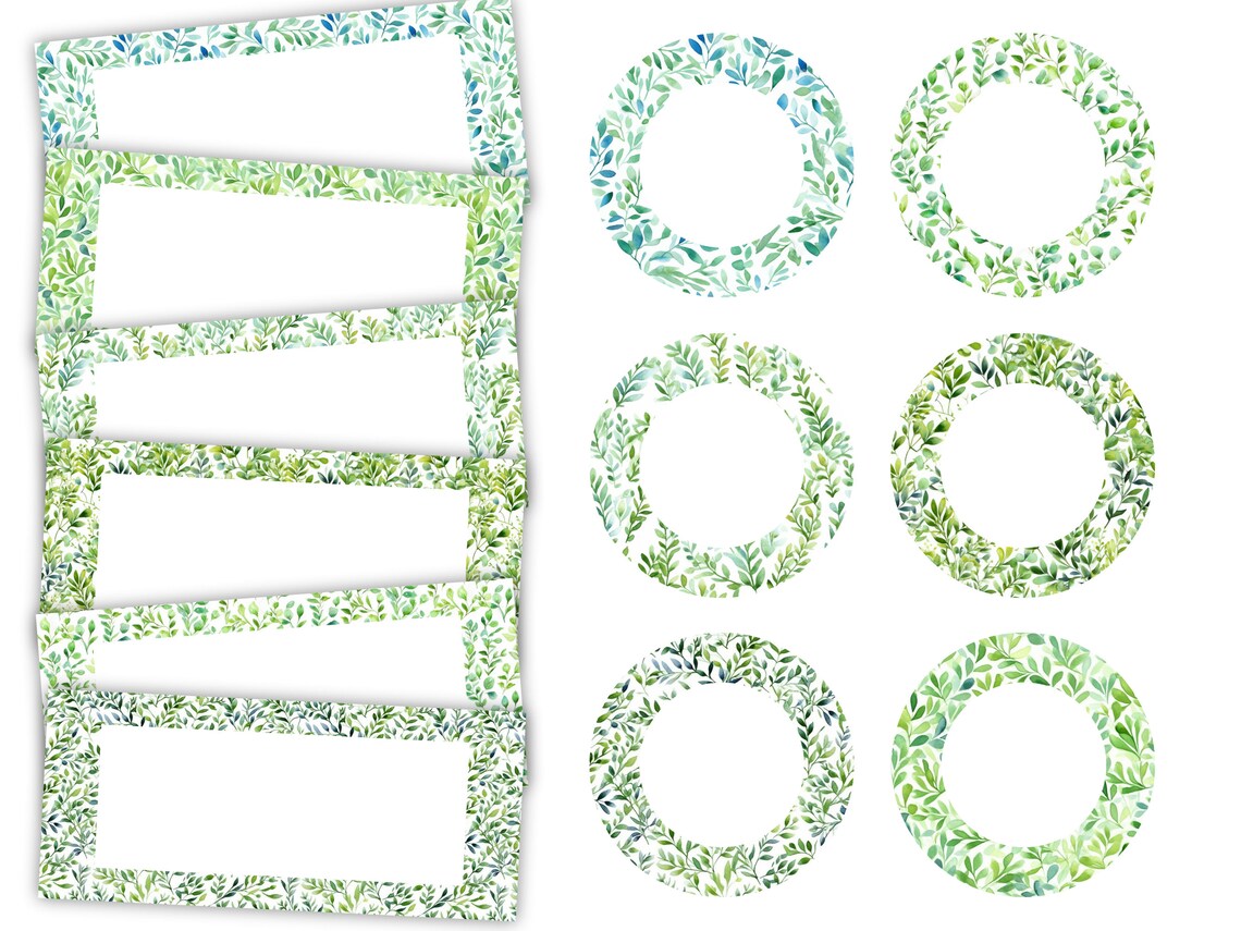 Classroom Name Tags Template Greenery Botanical Leafy Editable ...