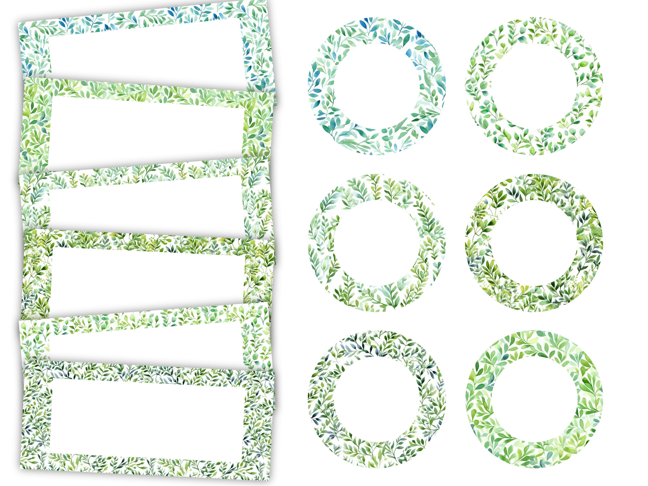 Classroom Name Tags Template Greenery Botanical Leafy Editable ...