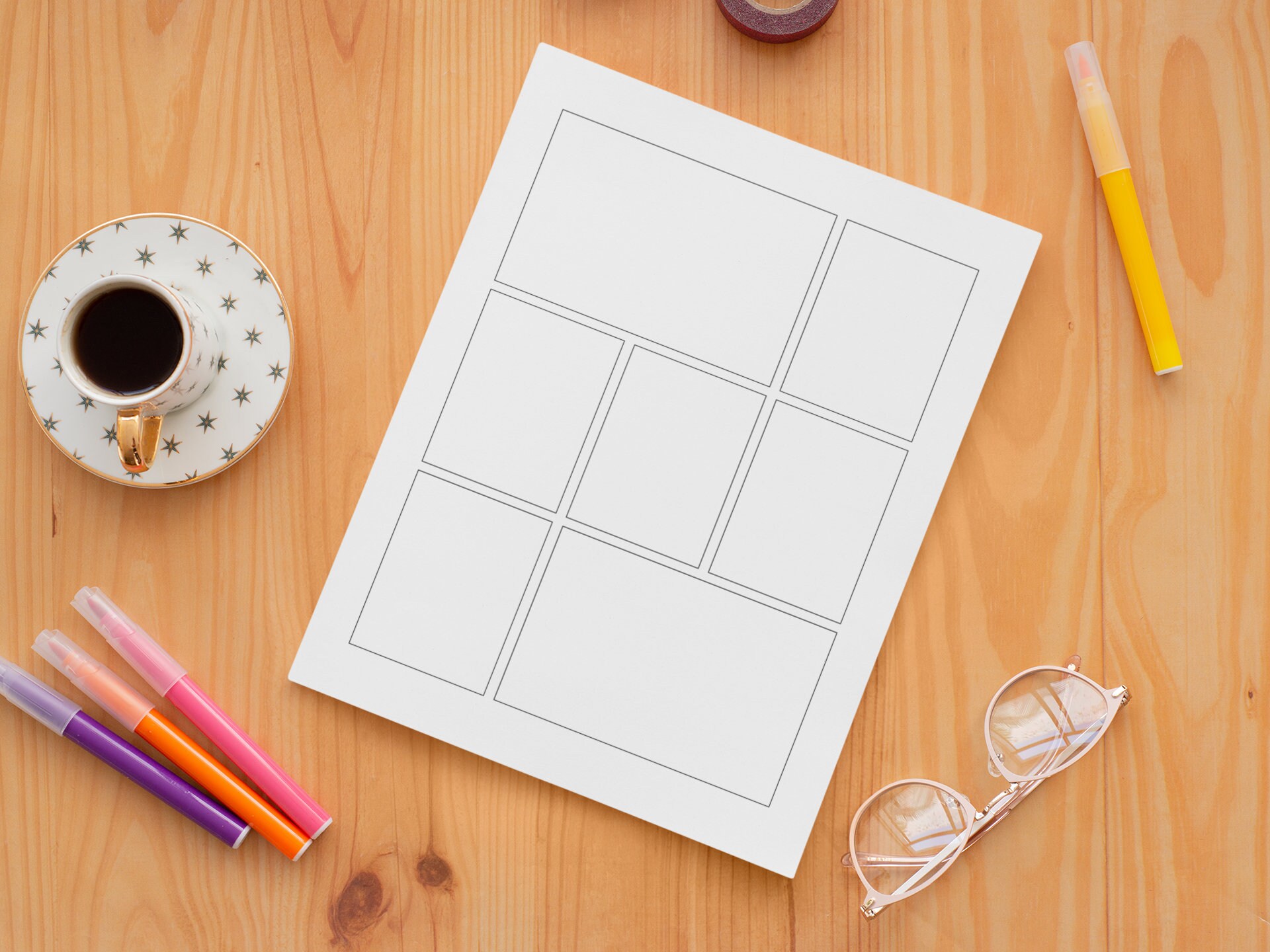 4 Blank Comic Book Templates | Printable PDF | Cartoon Template ...