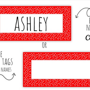 Christmas Name Tags Template Classroom Editable | Printable | Classroom ...