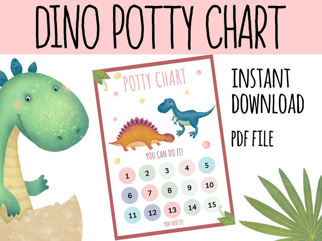 Potty Chart Dinosaurs Printable | Potty Training Chart | Reward Chart ...