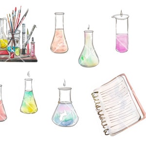 School Supplies Clipart, Watercolor Pngs, Instant Download, Classroom ...