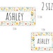 Classroom Name Tags Template Floral Flowers Editable | Printable ...