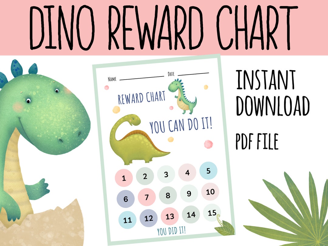 Reward Chart for Kids Dinosaurs Printable | Reward Chart for Classroom ...