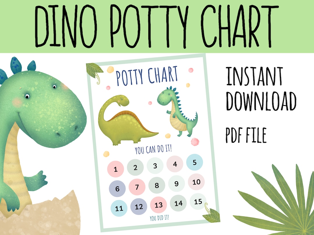 Potty Chart Dinosaurs Printable | Potty Training Chart | Reward Chart ...