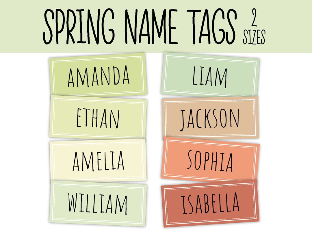 Classroom Name Tags Template Pastel Editable | Printable | Elementary ...